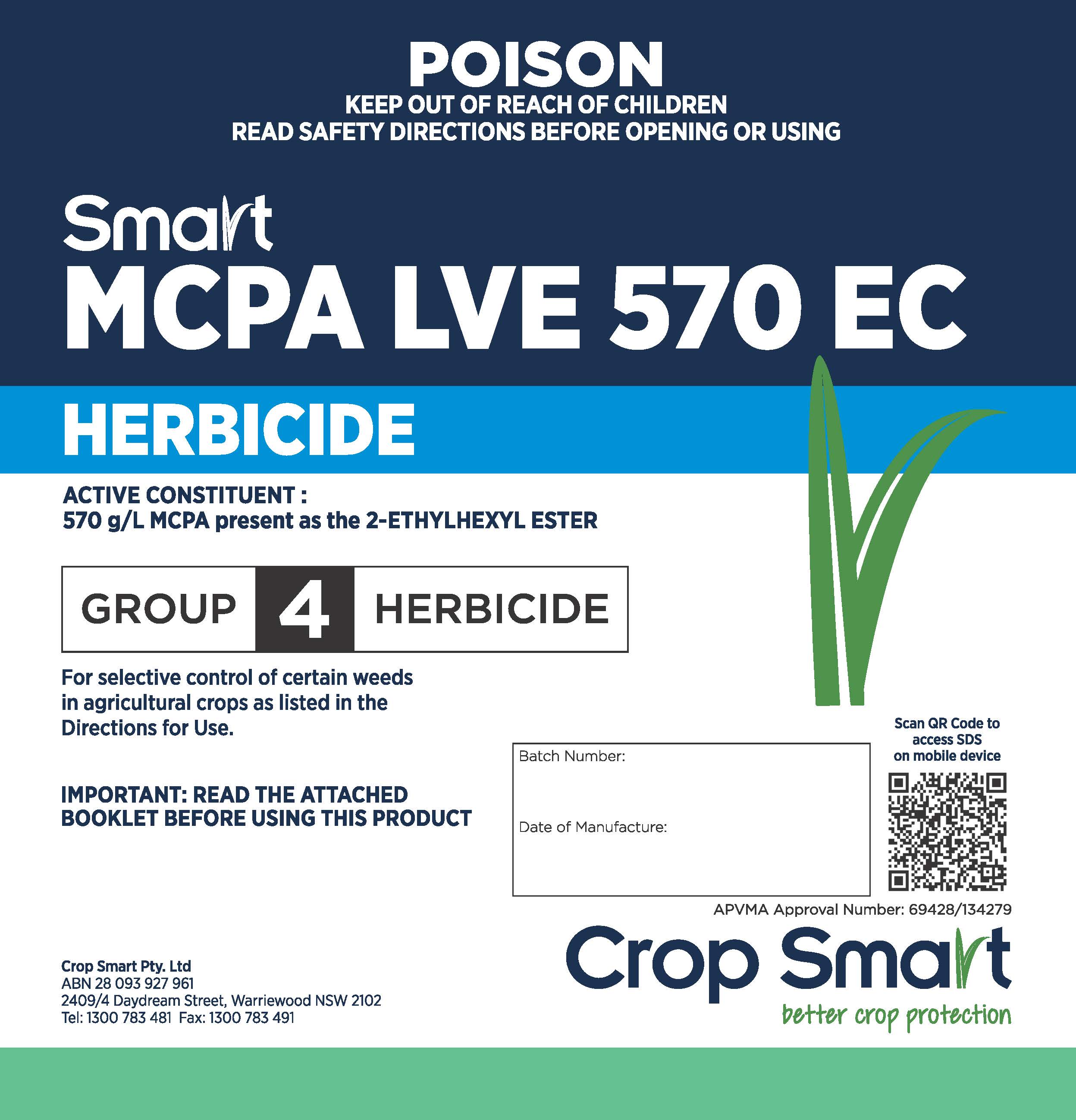 Smart MCPA LVE 570 | Agricultural Herbicide