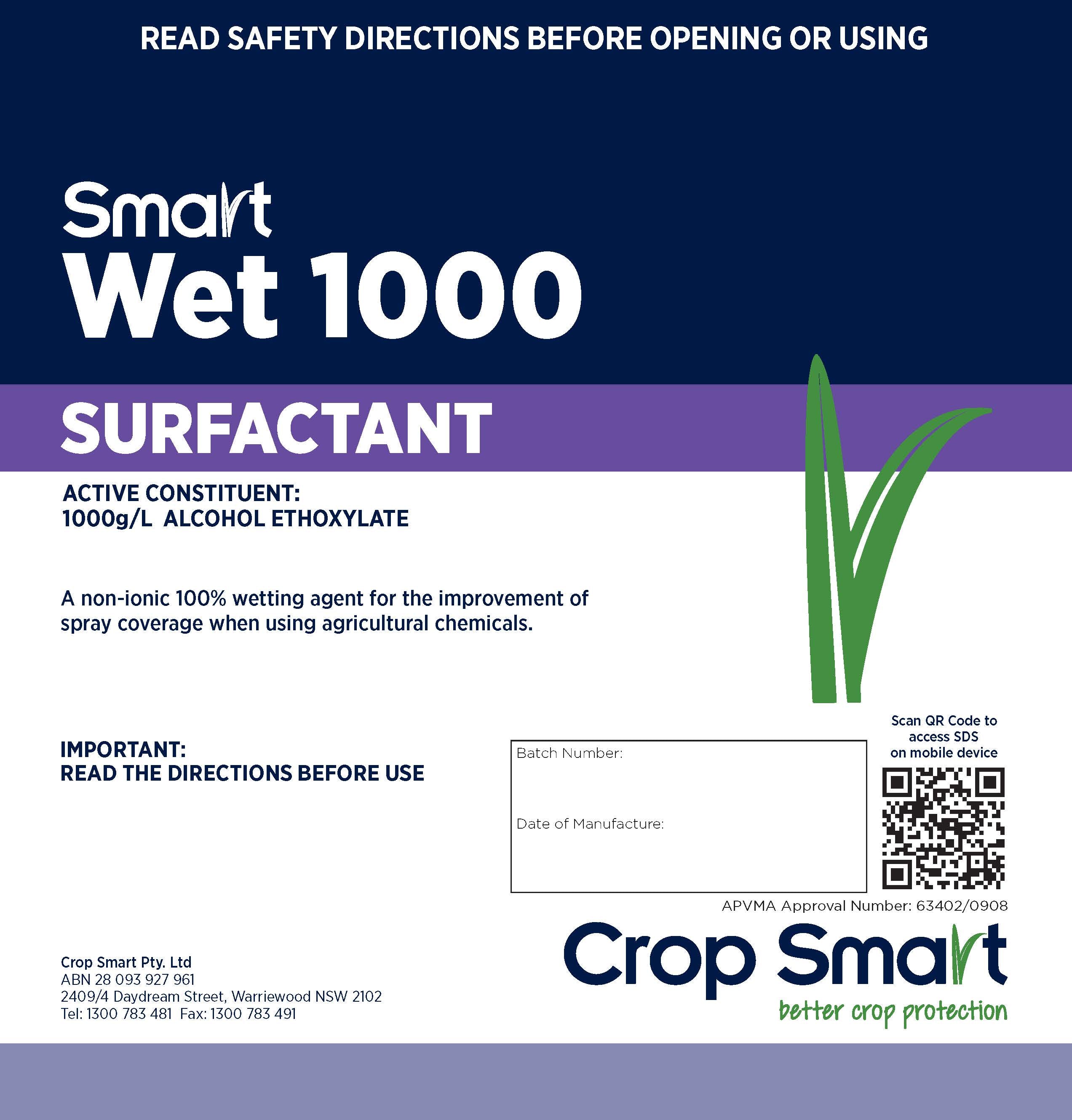 Smart Wet 1000 | Agricultural Surfactant